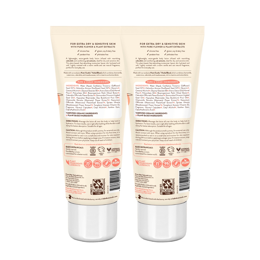 Moisturizing Oat & Calendula Body Lotion Duo - Babo Botanicals